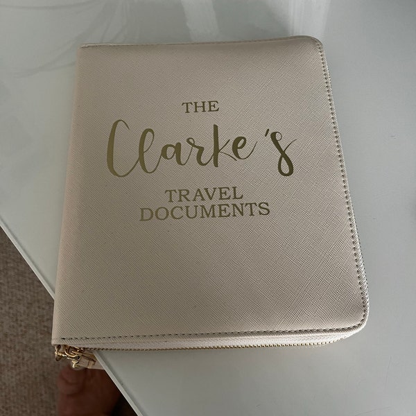 Personalised Travel Wallet Document Holder, Luxury Travel Passport ...