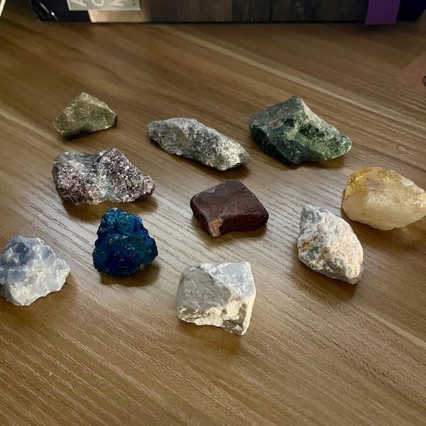 Raw Assorted Crystals & Stones, Craft Collection Mixed Rough Crystals ...
