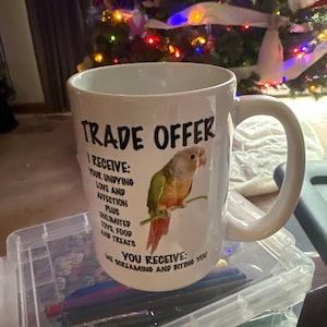 Sun Conure Mug, Sun Conure Raptor Mug, Sun Conure Mother Mom Father Dad ...