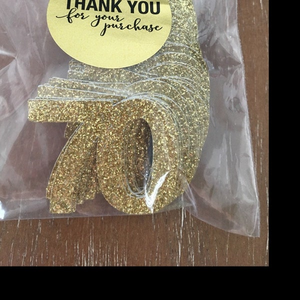 70th Birthday Confetti / 50 Pieces / 70th Birthday Decorations / Custom ...