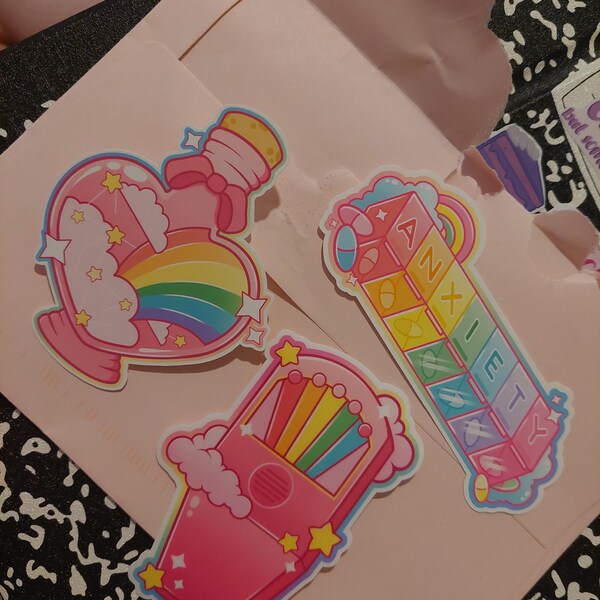 Rainbow 420 Girl Weed Leaf Sticker Kawaii Marijuana Stickers Cute ...