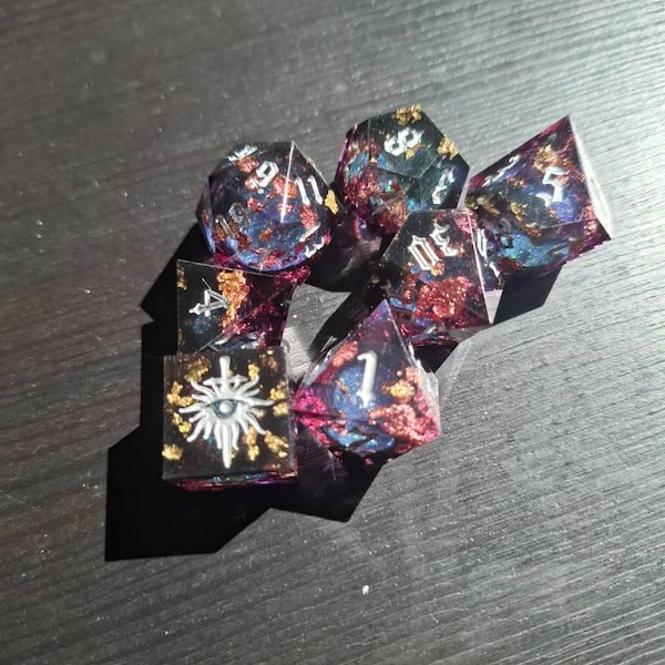 Magic Moon Liquid Core Dnd Dice Set for Role Playing Games, Galaxy ...