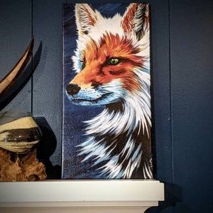 Fox Print Fox Canvas Fox Art Fox Painting Fox Wall Art - Etsy