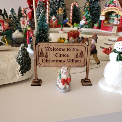 Custom Christmas Village Welcome Sign Welcome to Our Village - Etsy
