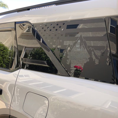 American Flag Mountain Scene Rear Side Window Decals for 2021 Ford ...