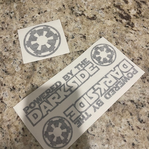 Powered by Dark Side Star Wars Decal Window Sticker Darkside - Etsy