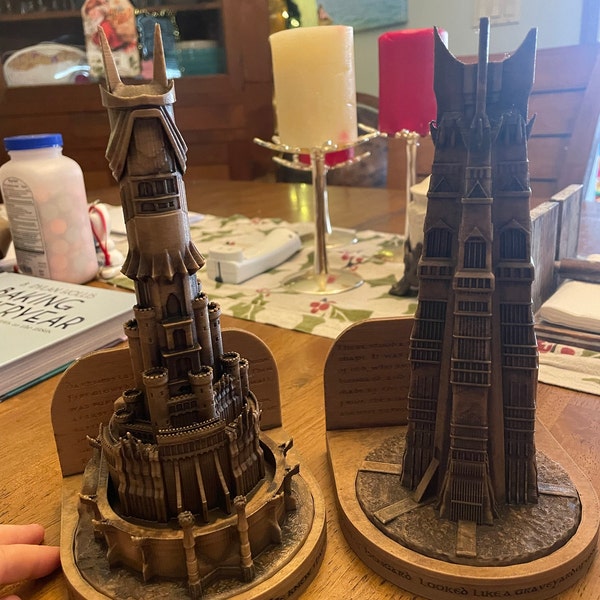 Two Towers Orthanc and Barad-dur Bookends - 3D Printed Hand-painted ...