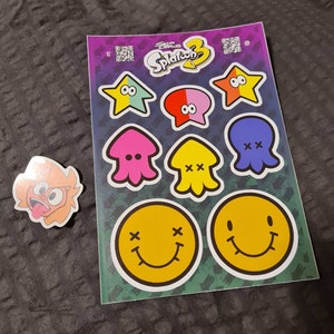Splatoon 3 A5 Vinyl Sticker Sheet Unofficial Merch - Etsy