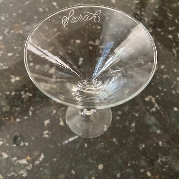 Calligraphy Engraved Martini Glass Personalized Housewarming Gift New ...