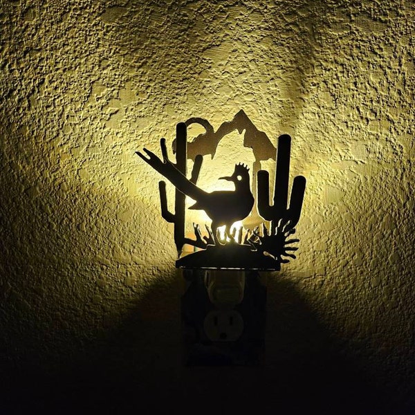 Road Runner Roadrunner Night Light Made Out of Rusted Steel Original ...