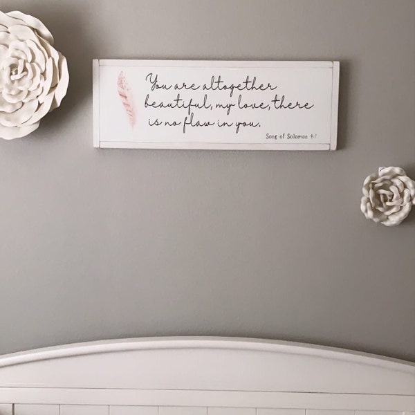 Girls Room Wall Decor | You Are Altogether Beautiful Sign | Girls Room ...