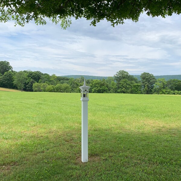 Tall Birdhouse/feeder for Post, Outdoor Weatherable Post Mount PVC Bird ...