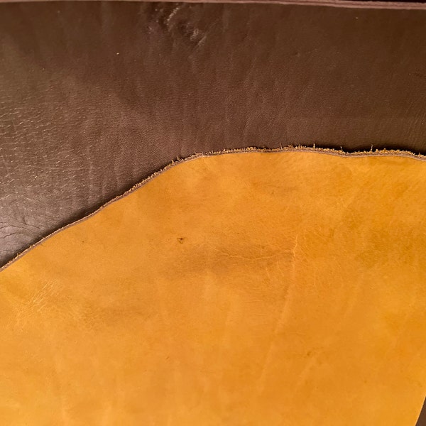 Full Grain Veg-tanned Leather Piece Cowhide Leather Crafts DIY - Etsy