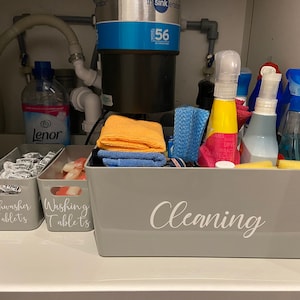 Personalised Storage Box Cleaning Cupboard Organising Mrs - Etsy UK