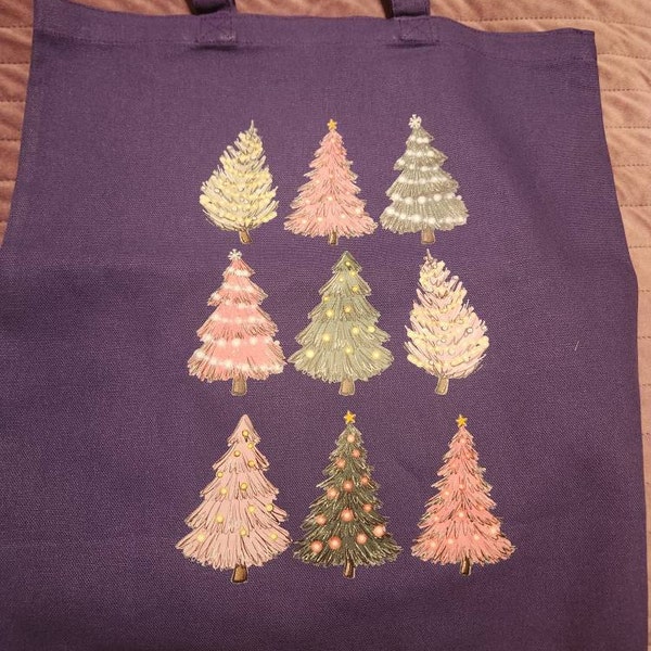 Christmas Tote Bag, Christmas Canvas Bag, Christmas Gift Bag, Merry ...