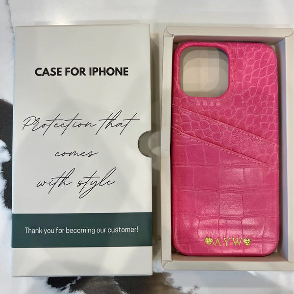 Personalized iPhone Case for iPhone 16 Pro 15 Pro Max 14 13, Monogram ...