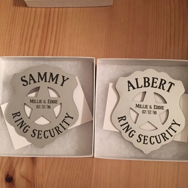 Ring Security Ring Bearer Security Badge Ring Bear Gift Personalized ...