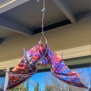 Bat Wind Catcher Bat Wind Spinner Bat Mobile Copper Bat - Etsy