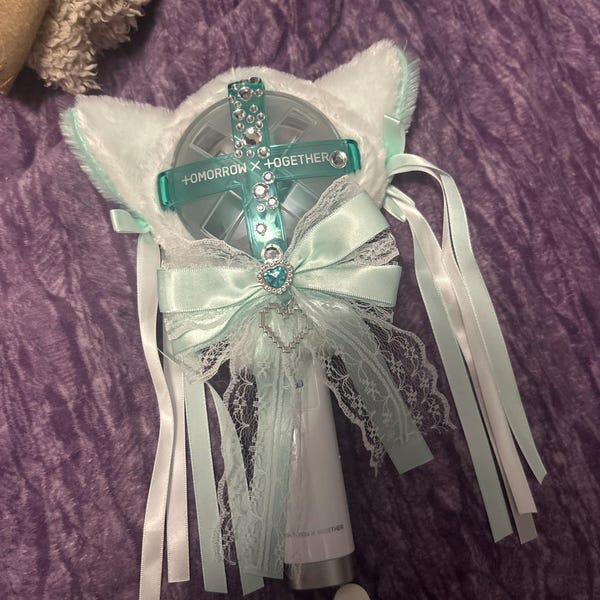 TXT Moabong Ver.1/2 Light Stick Cover | Ribbon Bow Decor | Kpop Concert ...