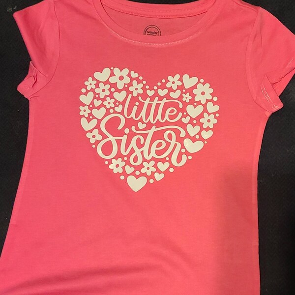 Little Sister Svg, Sister Svg, Baby Girl Shower Svg, Little Sister ...