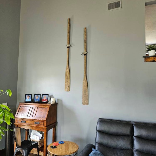 Leather Vertical Paddle Display Hanger, Canoe Row Hook, Wall Hanging ...
