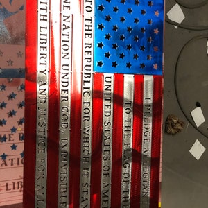 United States Pledge Flag Dxf/svg Bad Dog Metalworks Digital Download ...