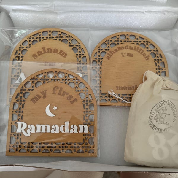 Bismillah Wood/marble Coasters | 4”x4” | Laser Engraved | Islamic Gift ...