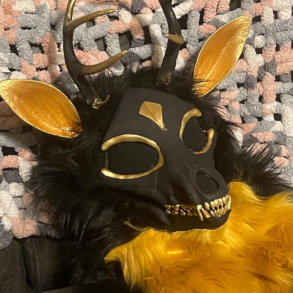 Wolf Skull Realistic Bone Spooky Mask - Movable Moving Hinge Jaw- 3D ...