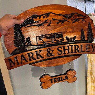 RV Sign / Camper Sign/ Personalized Camper Sign/ Campground Sign ...