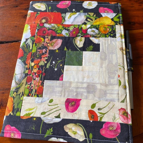 Purple Posies Handmade French Braid Patchwork Composition Notebook Set - Etsy