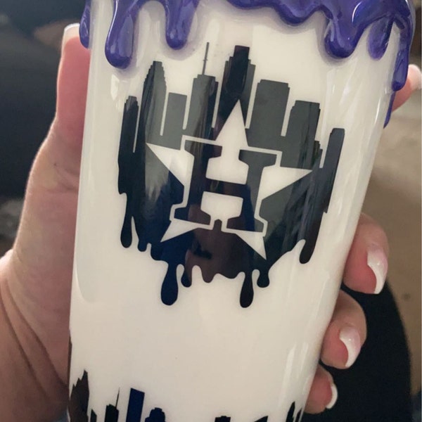 Houston Drip Be Someone Skyline White Tumbler - Etsy