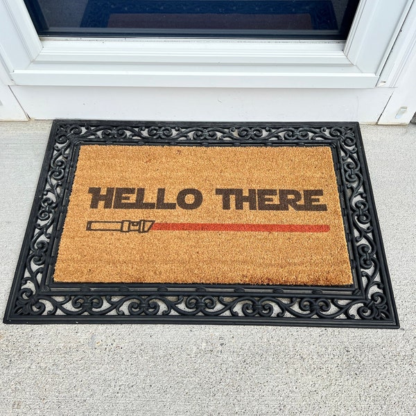 Star Wars Hello There Lightsaber Door Mat - Star Wars Lovers - Starwars ...