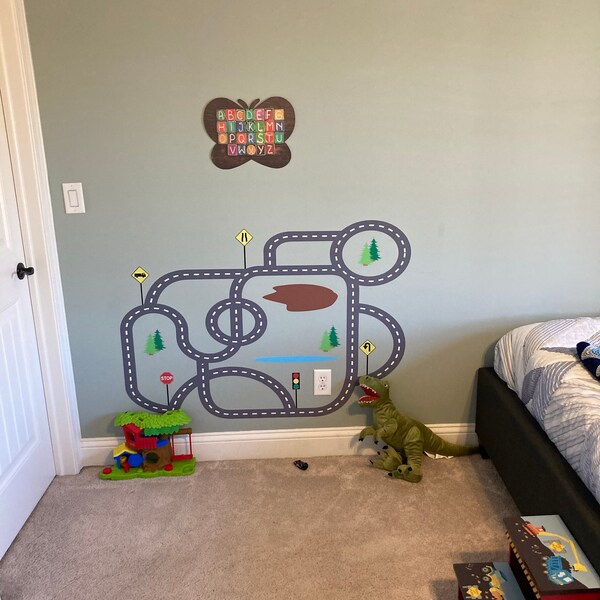 Wall Decals- Race Track- Vinyl Wall Decal- - Etsy