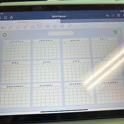 Cute Green Digital Notebook With Tabs: Plant Shop Goodnotes, Samsung ...