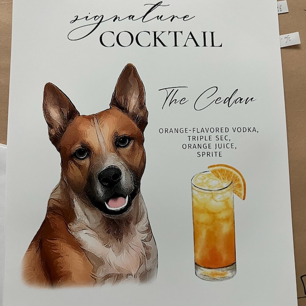 Signature Wedding Drink Menu for Wedding Signature Drink Names Dog ...