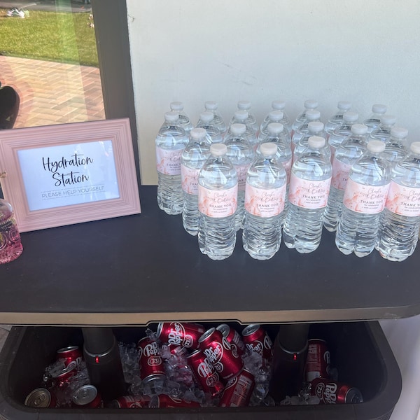 Hydration Station Printable Sign for Graduation, Birthday Party, Summer ...