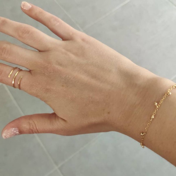 Thin Minimalist Simple Ring, Hammered, 14k Gold Filled and Sterling ...