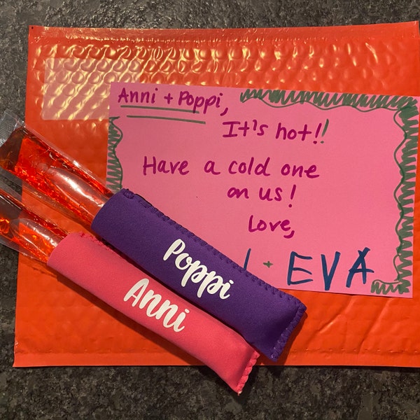 Popsicle Holder * Neoprene Popsicle Cover for Kids and Parties * Summer ...