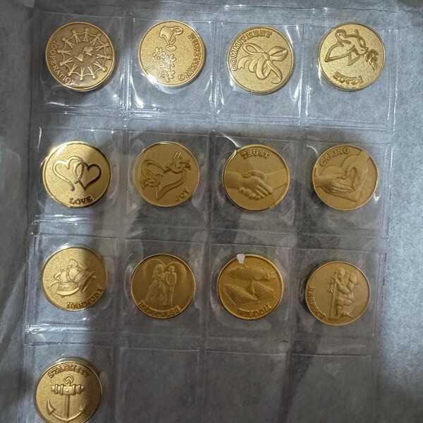 Small Unity Coins - Gold Wedding Arras Coins - Etsy