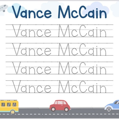 Custom Name Handwriting Practice Personalized Name Handwriting Name ...