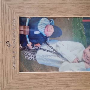 Personalised Custom Text Photo Frame Engraved Photo Frame - Etsy