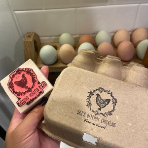 Egg Stamp Egg Heart Mini Egg Stamp Chickens - Etsy
