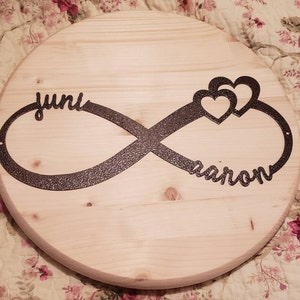 Personalized Wedding Gift for Couple Custom Infinity Sign Wedding Date ...
