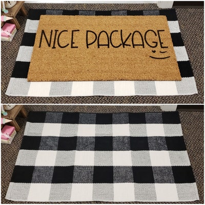 Doormat Layering Rug /buffalo Check Entry Rug / Buffalo Plaid / Accent ...