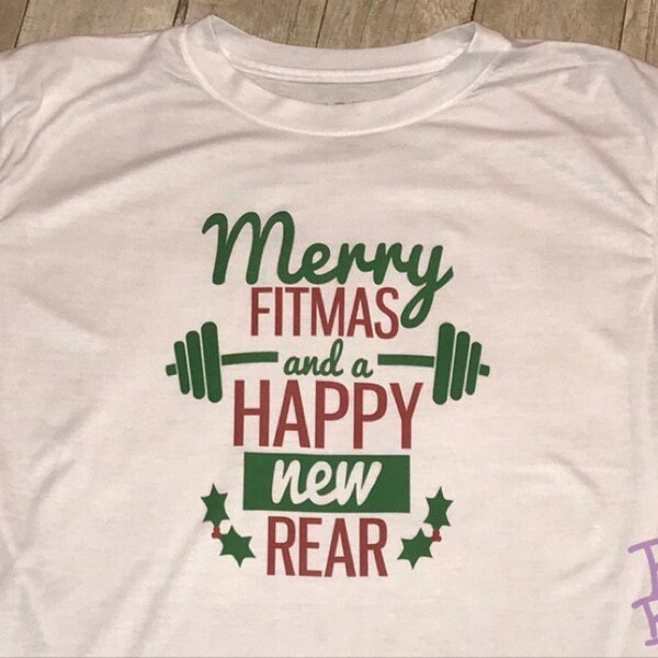 Merry Fitmas and a Happy New Year Cutting Files, Christmas Fitness ...