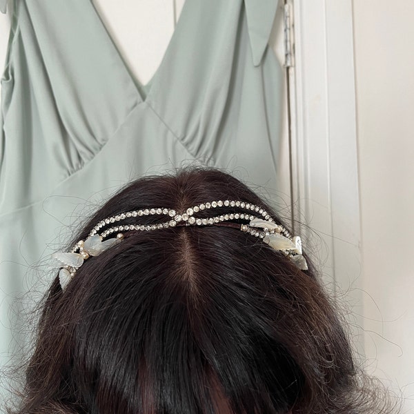 Deco Star Burst Hair Pins, Silver Rhinestone Star Headpiece, Deco ...