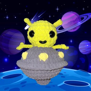 Weebee the Space Invader No Sew Crochet Pattern - Etsy Canada
