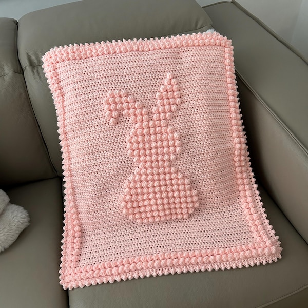 BUNNY BOBBLE BLANKET Crochet Pattern, Easy and Quick to Crochet, 4 Page ...