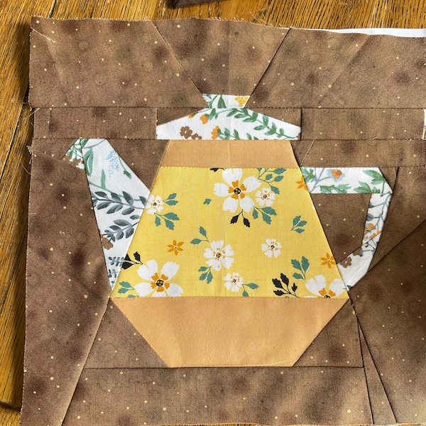 Tea Pot Quilt Block, Paper Pieced Quilt Pattern, PDF Pattern, Instant ...