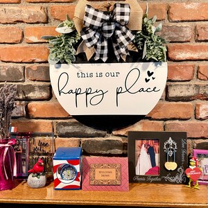 Front Door Decor, This is Our Happy Place, Front Door Wreath, Door ...